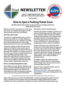 Triad Newsletter Spring 2024 is Now Available - RSVP of Dane County